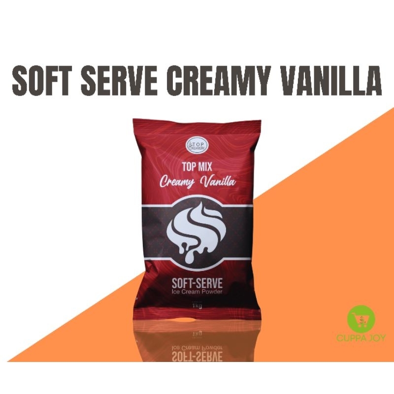 TOP Creamery Top Mix Creamy Vanilla Soft Serve Ice Cream 1kg | Shopee ...