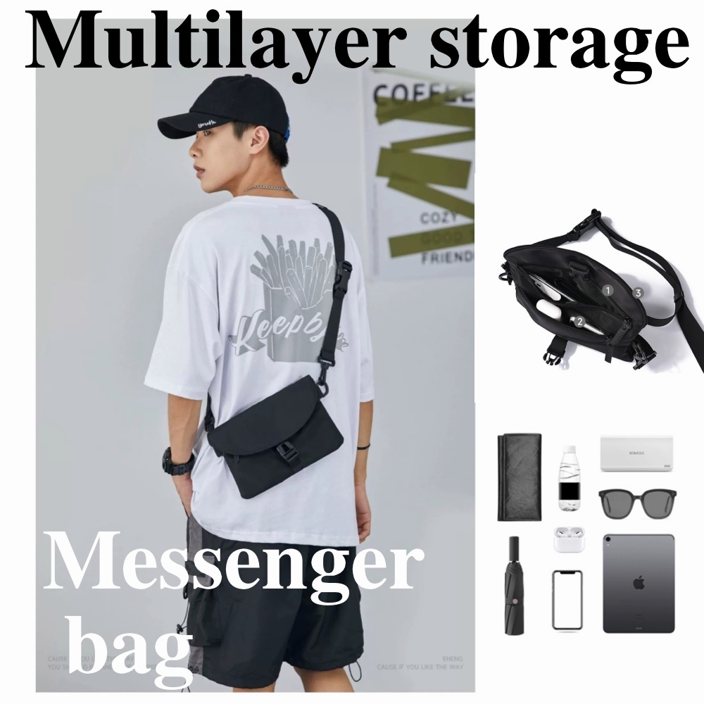 Tawii Korean messenger bag Multilayer pocket bag large capacity bag ... Tawii Korean messenger bag Multilayer pocket bag large capacity bag ...
