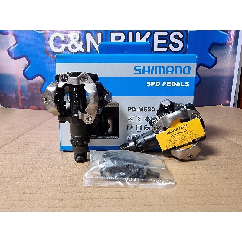 SHIMANO PD M520 SPD MTB Cycling Cleat Pedals. | Shopee Philippines