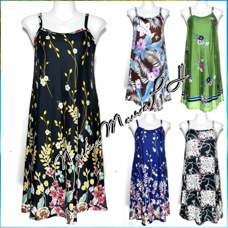 pambahay Daster | printed | Sleeveless | Spaghetti Dress | pambahay ...
