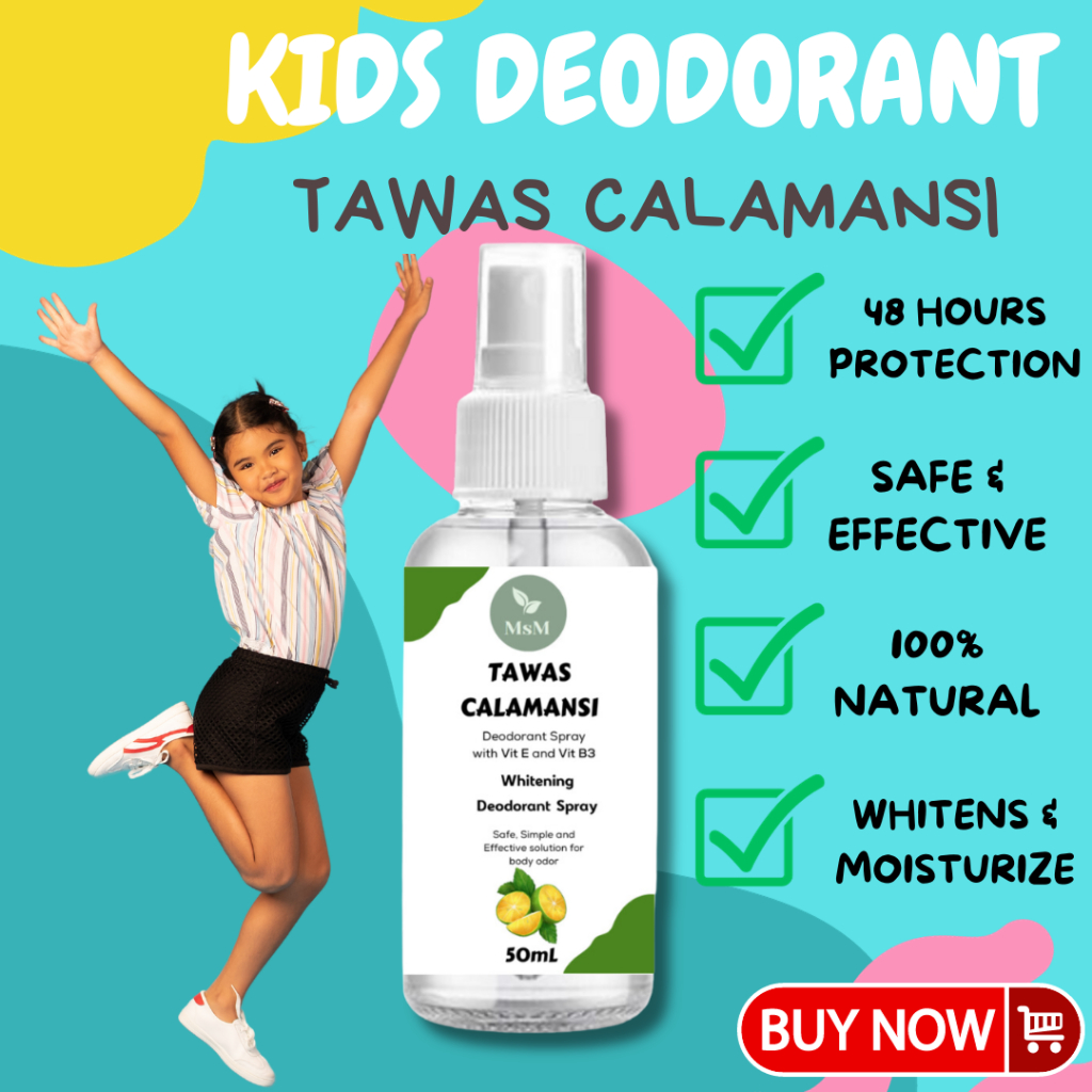 MsM Kids Deodorant Spray: Sensitive Skin Formula for Teens (Girls ...