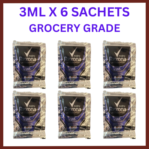 Rexona Men Deodorant Lotion Ice Cool 3ML Set of 6 sachets (GROCERY ...