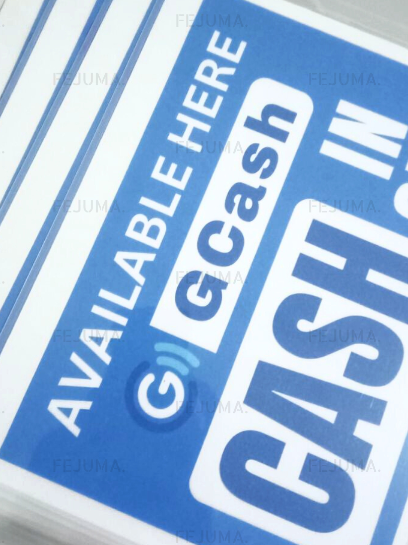 LAMINATED Gcash Cash In & Cash Out Signage | A4 Size | 250 microns ...