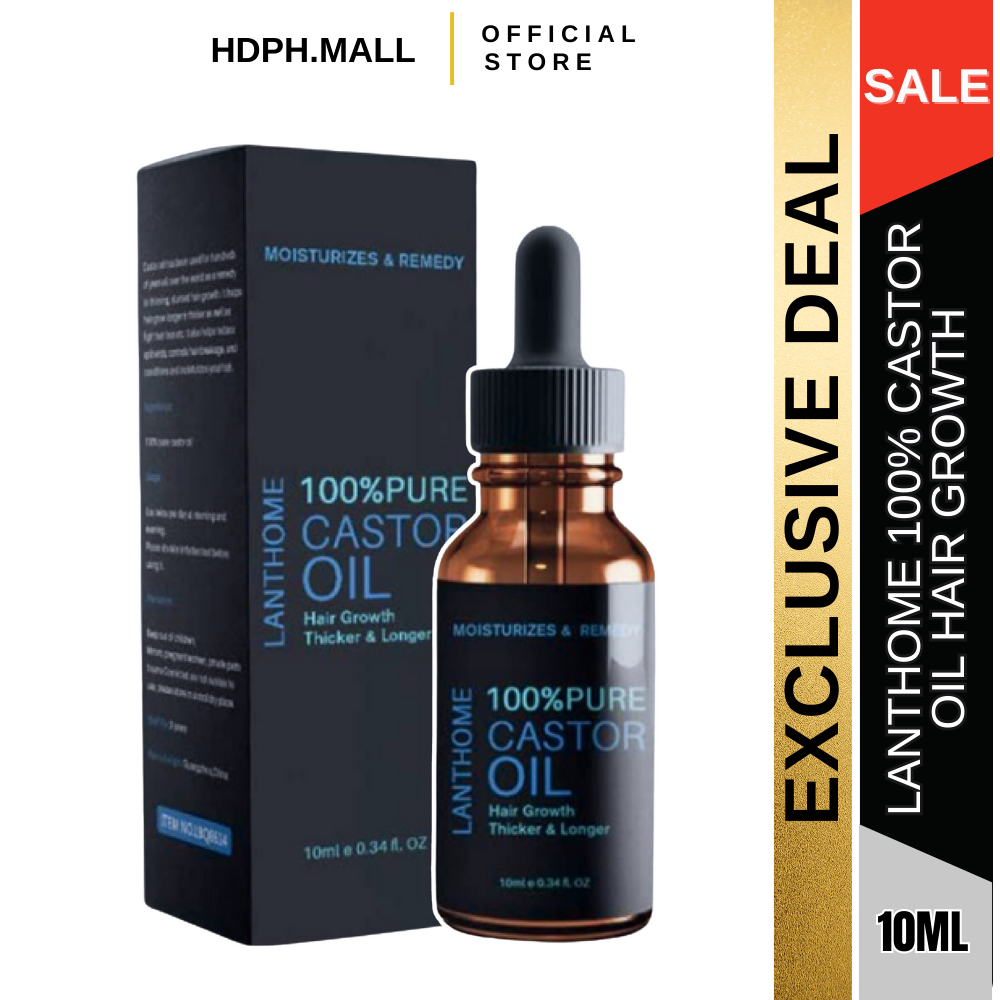Lanthome 10ml Natural Castor Oil Hair Eyebrow Eyelash Growth Essence