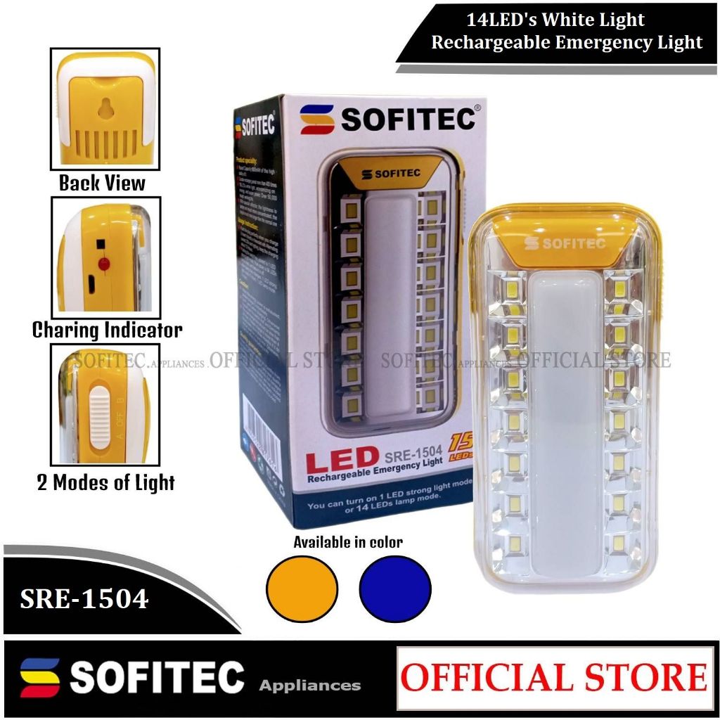 Best Selling! Sofitec Rechargeable 14Leds White Color Emergency Light ...