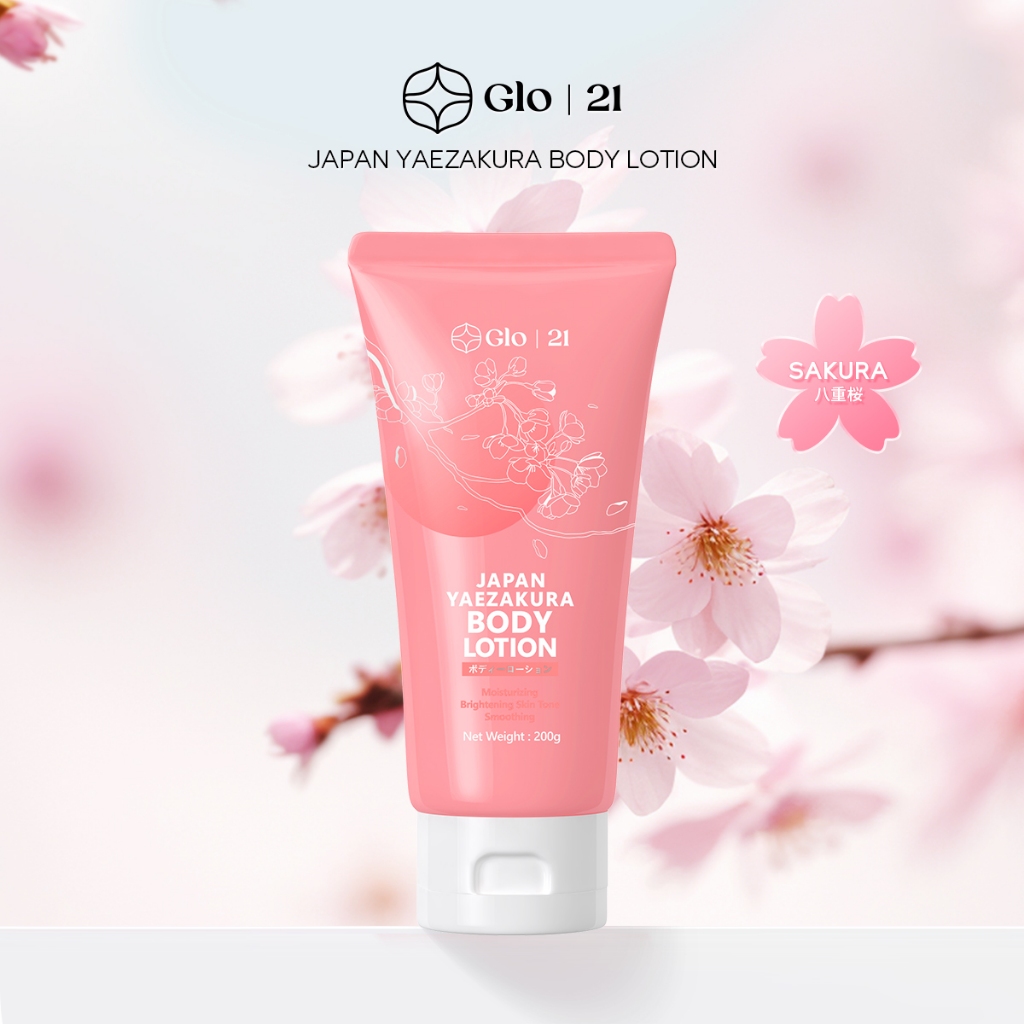 GLO21 200g YAEZAKURA Brightening Moisturizing Body Lotion Niacinamide ...