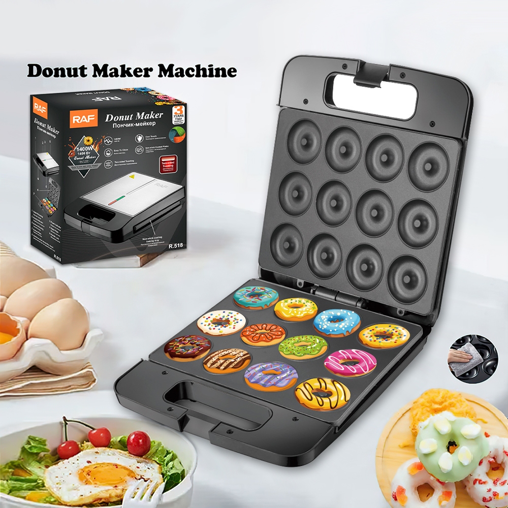 Donut Maker Machine 12 Holes Electric Mini Doughnut Maker Hole Sandwich ...