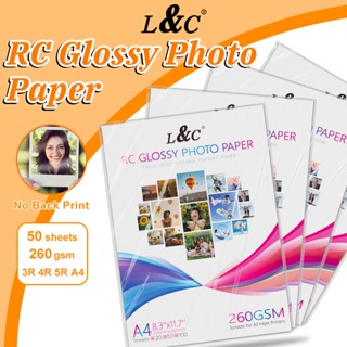 L&C Photo Paper RC Photo Paper Glossy 260gsm A4 5R 4R 3R Size Resin ...