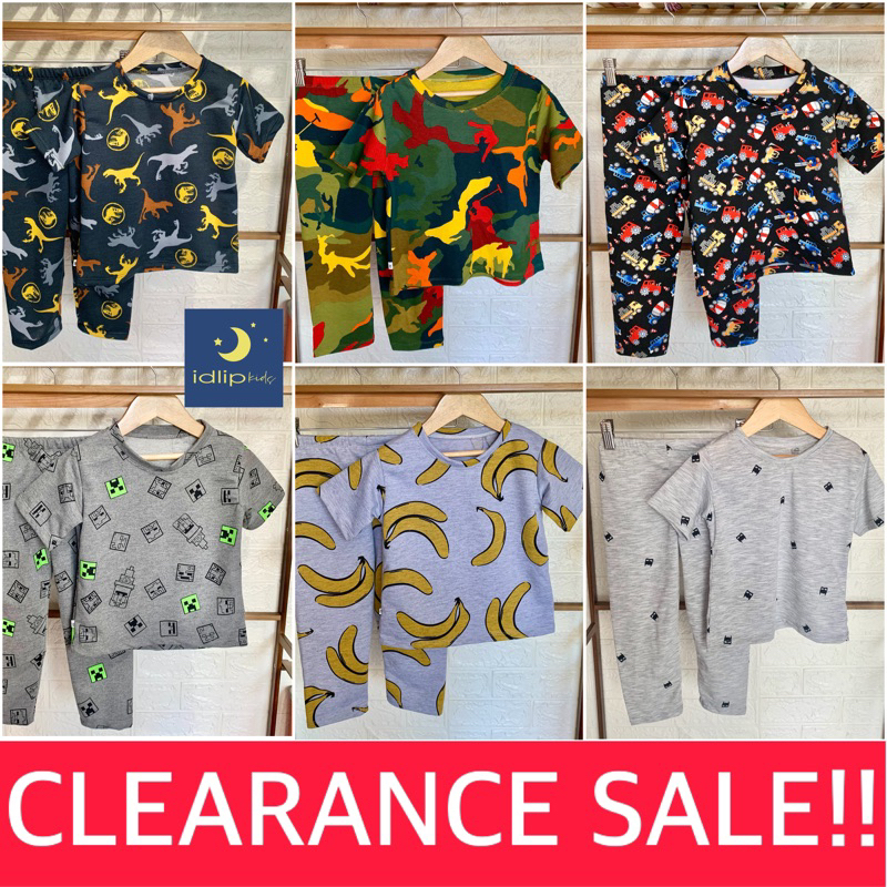 Idlip kids BOYS(1-7yo) Printed Cotton Pajamas Terno Set - CLEARANCE ...