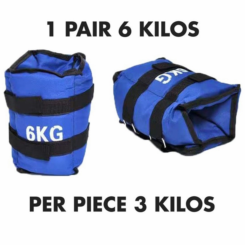 6kg Pair Ankle sand Weight Velcro Adjustable | Shopee Philippines