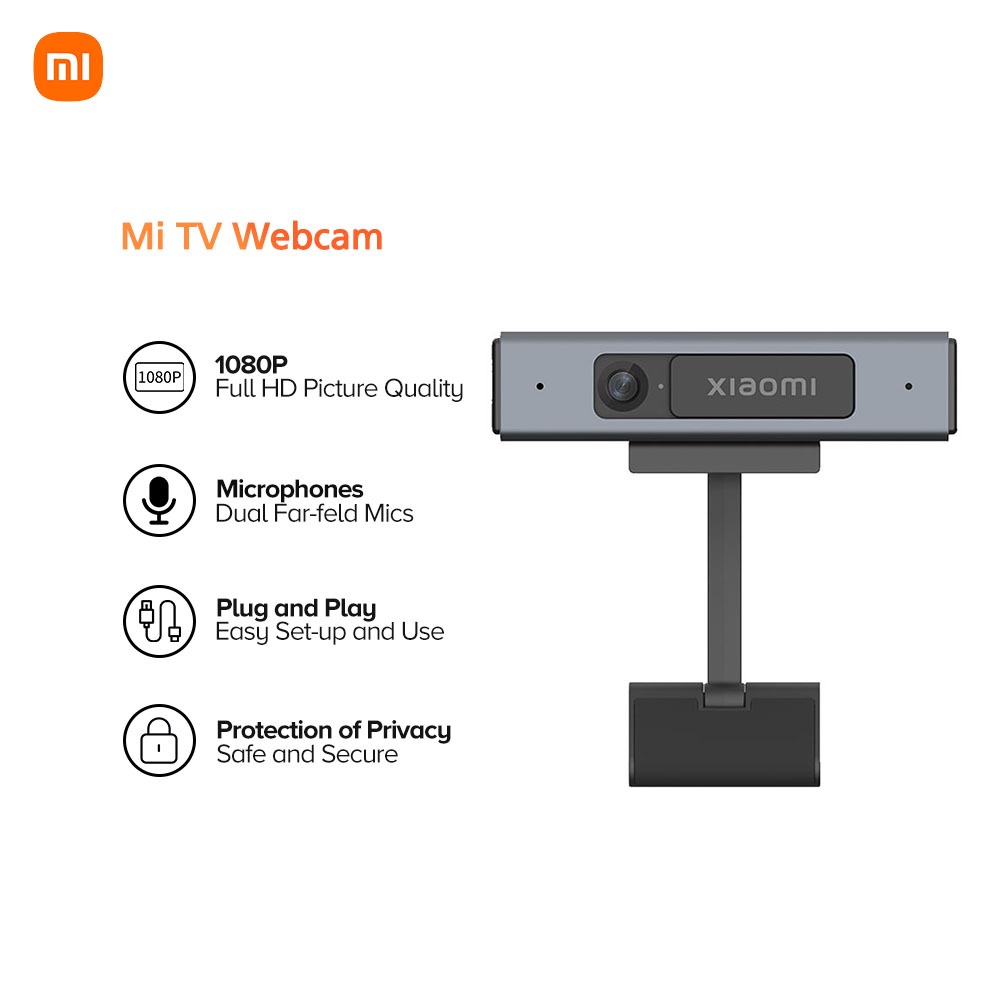 Xiaomi Mi TV Webcam FHD Plug and Play, Dual Far-field Mic, Multi ...