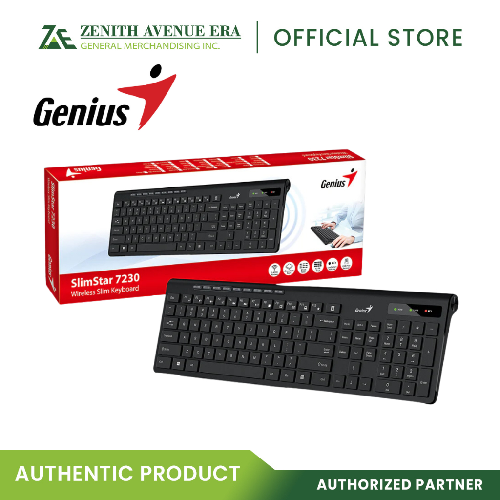 Genius SlimStar 7230 Wireless Slim Keyboard | Shopee Philippines