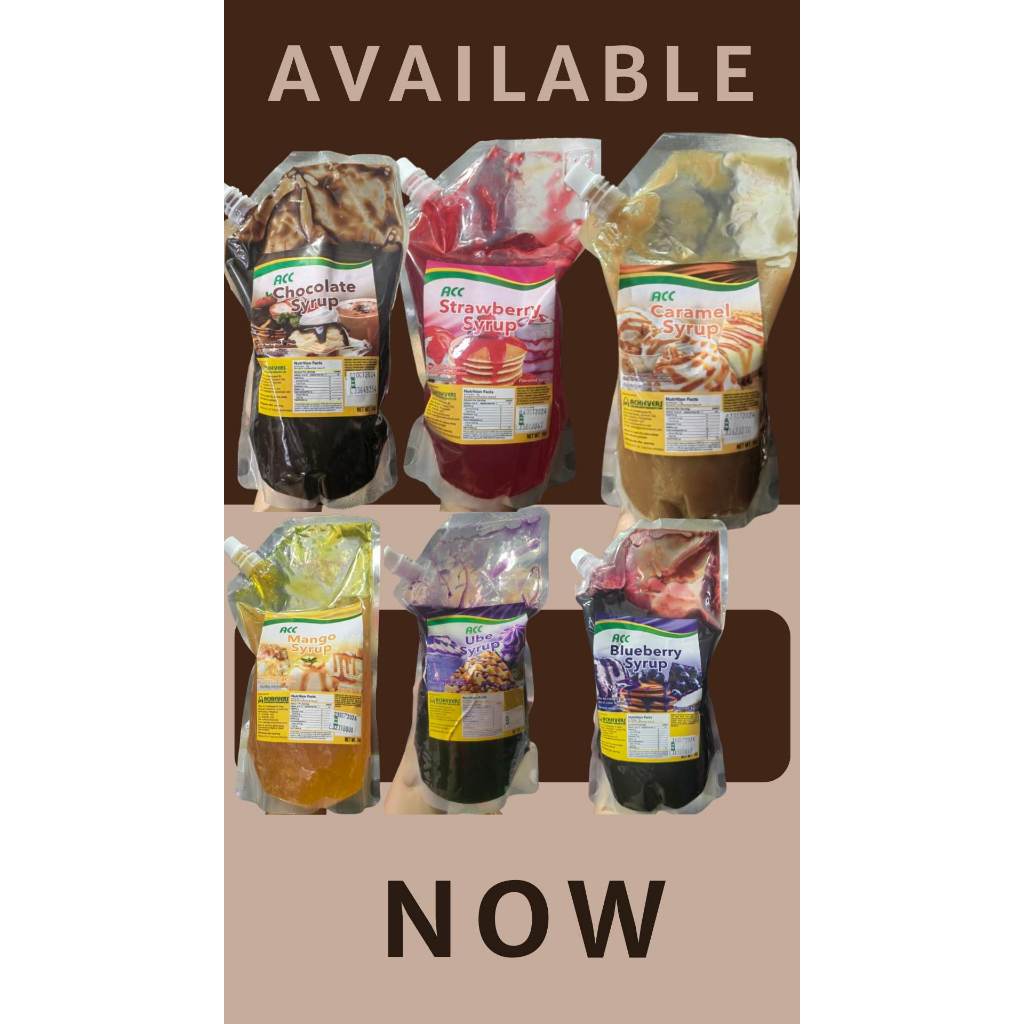 𝗔𝗖𝗖 𝗦𝗬𝗥𝗨𝗣𝗦 1𝗞𝗚 | Chocolate ,Caramel, Strawberry,Ube, Mango, Blueberry ...