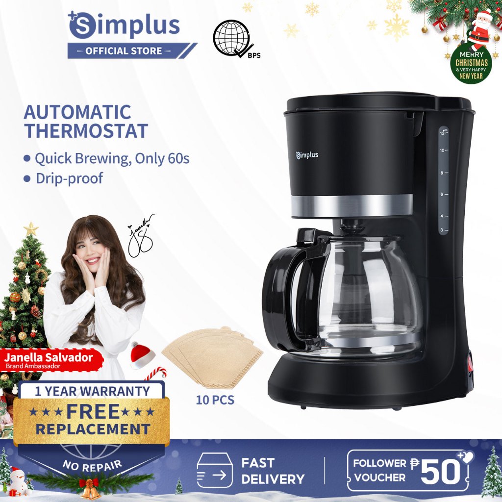 Simplus Coffee Maker 12-Cup Drip Multi-Function Coffee Machines ...