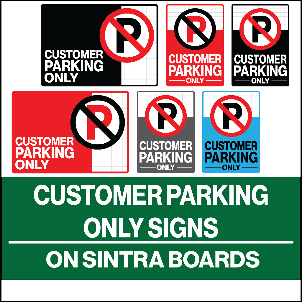 Customer Parking Only Signs For Business And Company Use Safety Signs ...