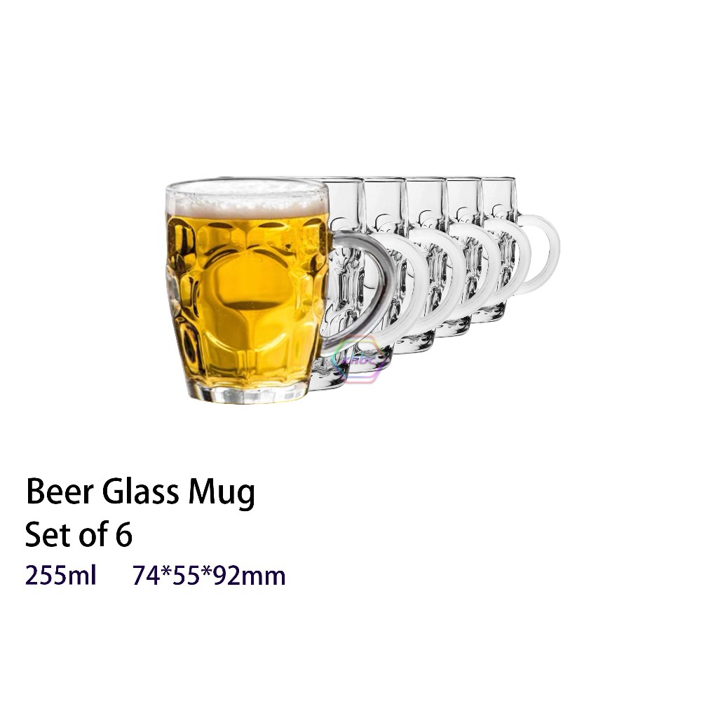 255ml Glassware Glass Clear Drinking Mug Set (1pcs.6pcs) ZB01-150 ...