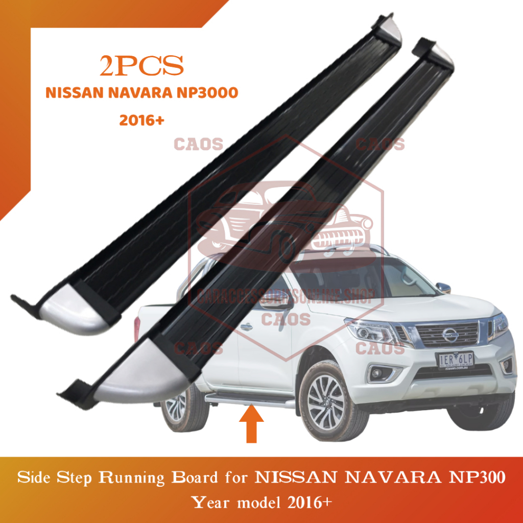 CAOS 2pcs NISSAN NAVARA NP300 2016+ ABS Plastic Aluminum Alloy Side ...