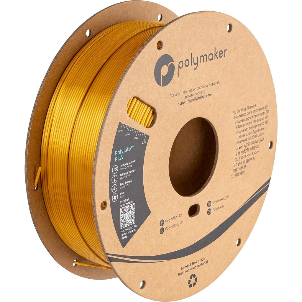 Polymaker Silk PLA Filament 1.75mm, Smooth surface finish help hide the ...