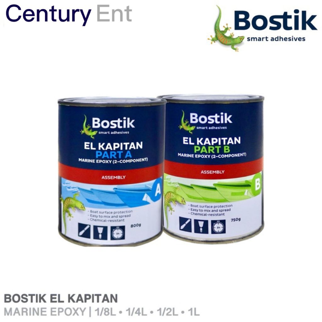 Bostik | EL KAPITAN | Marine Epoxy | Two Part 1/8 | 1/4 | 1/2 | 1 Liter | Shopee Philippines