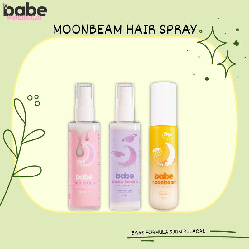BABE MOONBEAM DAILY HAIR SPRAY BONBON/WHIMSICLE 60mL/150mL | Shopee ...