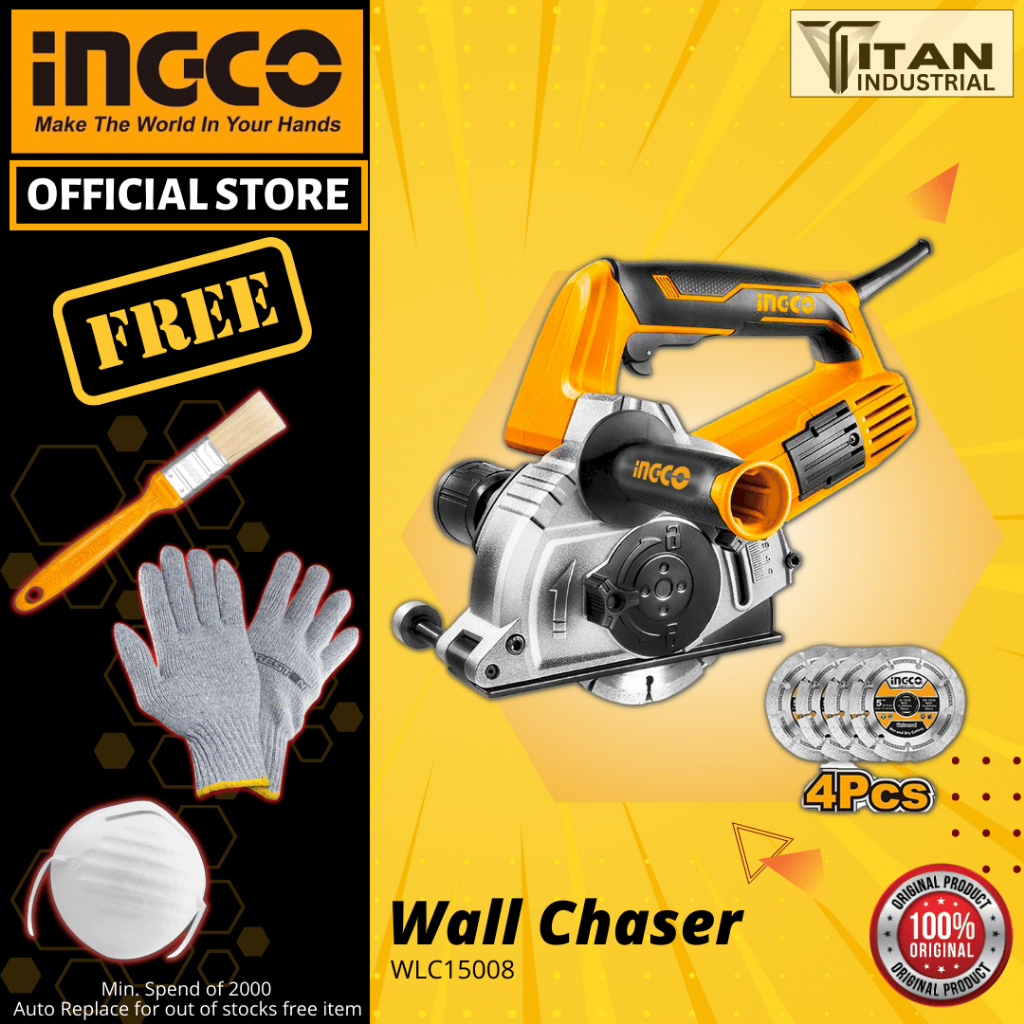 INGCO Wall Chaser WLC 15008 • Tm ss | Shopee Philippines