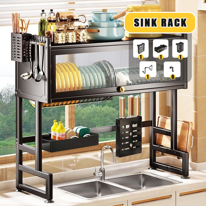 Dish Cabinet Rack Sink Rack Plate Organizern Rack With Cabinet Multi ...