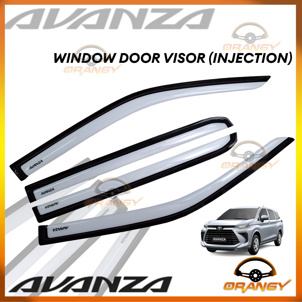 Toyota Avanza 2022 to 2025 INJECTION Window Door Rain Visor BLACK WHITE ...