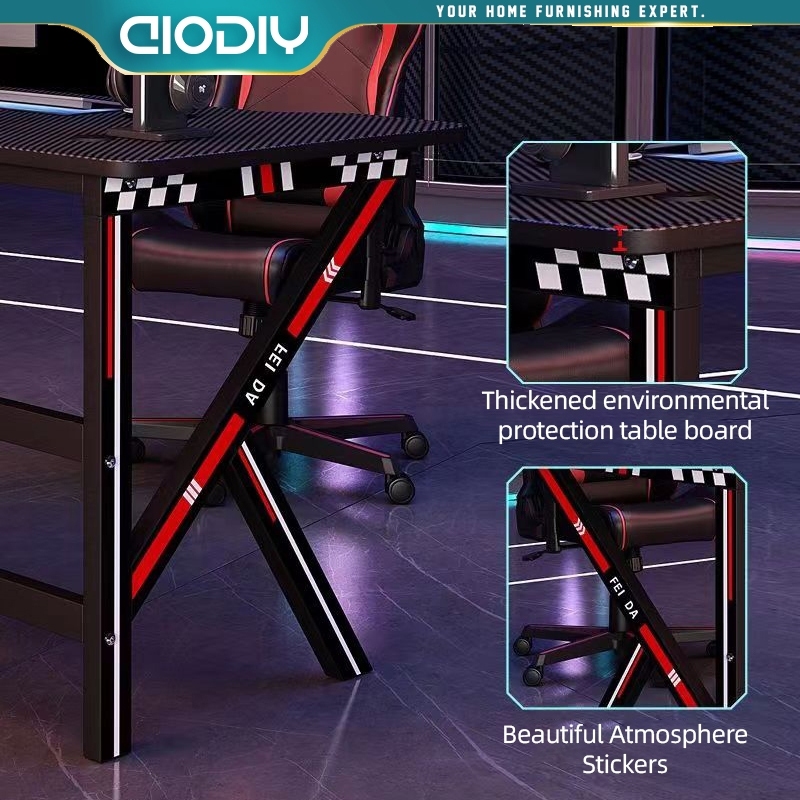 140cm Computer Desk Desktop 120cm Modern Game desk 100cm Home Office Computer Desk PC Gaming ...