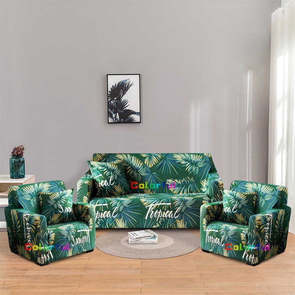 3 in 1 Sofa Cover Set Of 2 Single and 1 3seater Stretchable Full ...