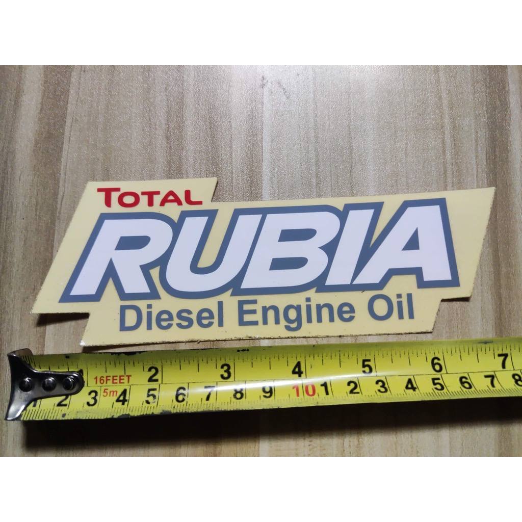4pcs Total Rubia Diesel Engine Oil Logo Sticker Stickers ~18x6cm | Shopee Philippines