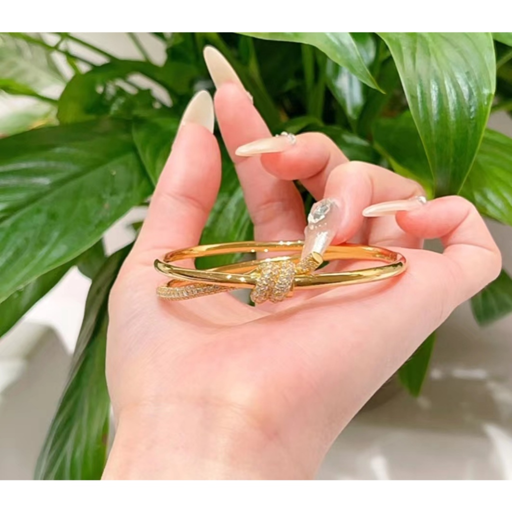 【18k Saudi Gold/Pawn】 T-i-f-f-a-n-y rope knot bracelet | Shopee Philippines
