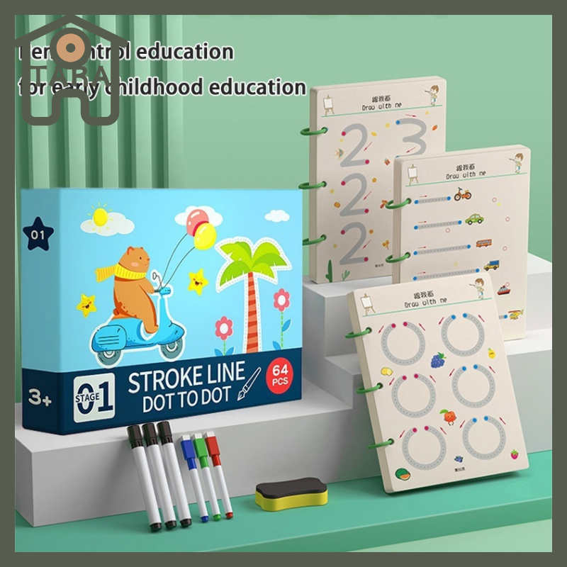 Tracing Books for Kids Busy Book Reusable Early Learning Pen Control ...