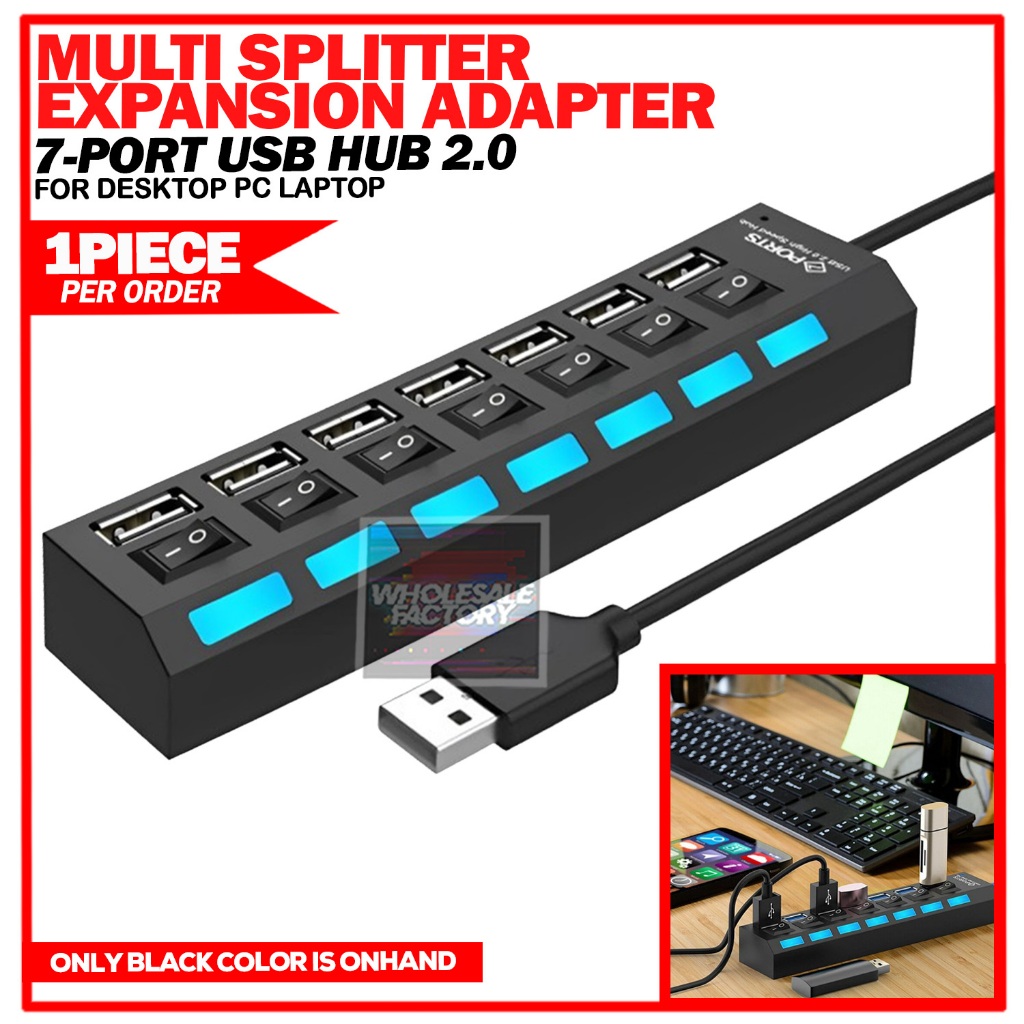 7-Port HUBs High Speed USB 3.0 Multi HUB Splitter Expansion Computer ...