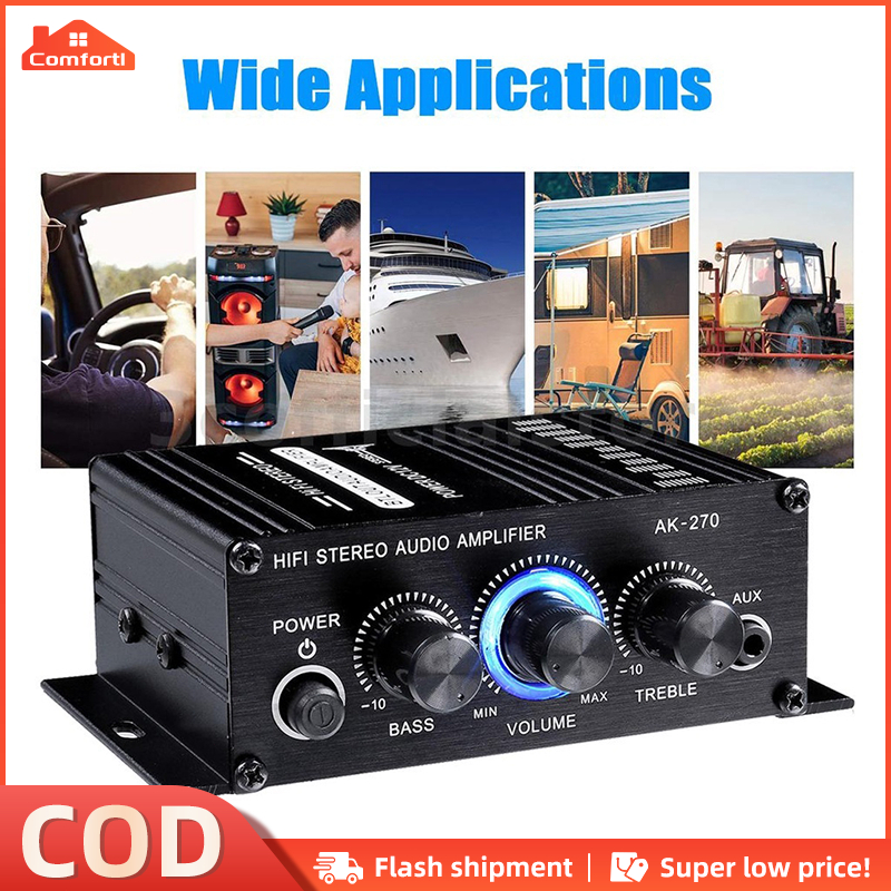 400w Mini Audio Amplifier Home Amplifier Bluetooth-free Auto Stereo ...