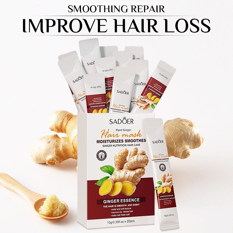 Ginger Essence Hair Mask Oil Control Repair Hair Ends Deep Nourishing Gentle Conditioner ...