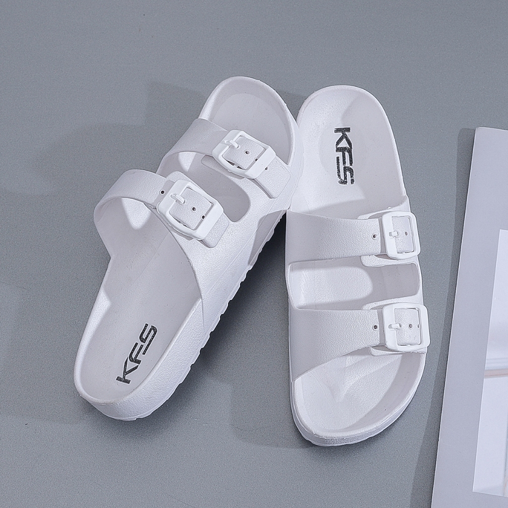 Korean Slippers For Women Trendy Two Strap EVA Unisex Slippers【add 1 ...