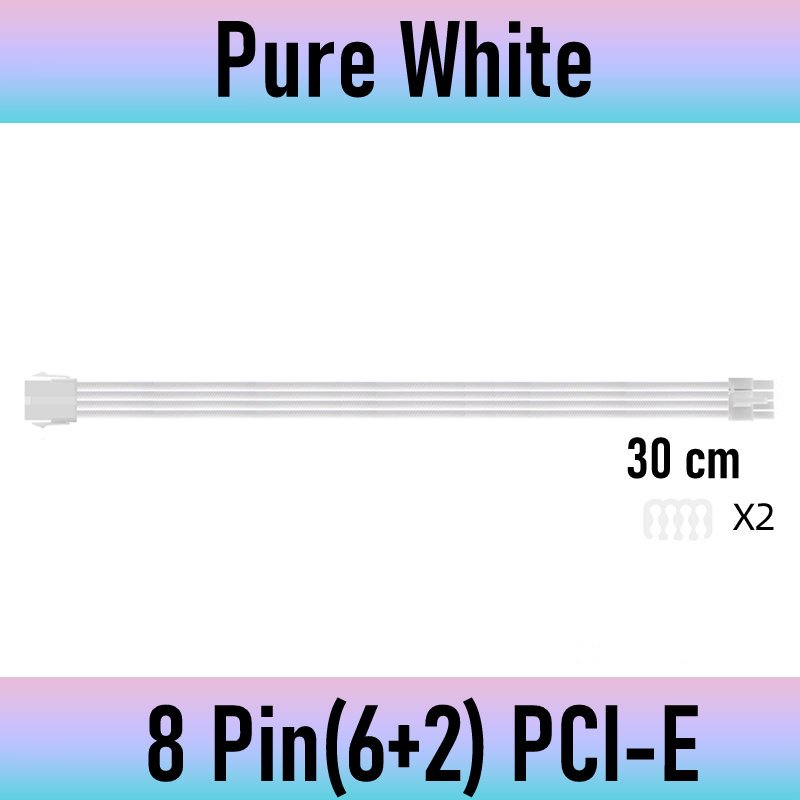PSU Cable Extension Kit 30CM Length with Cable 24Pin 8Pin(6P+2P) PCI-E ...