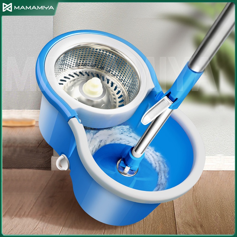 Spin Mop With Spinner and Bucket Magic Spin Floor Cleaning Mop 360 wet ...