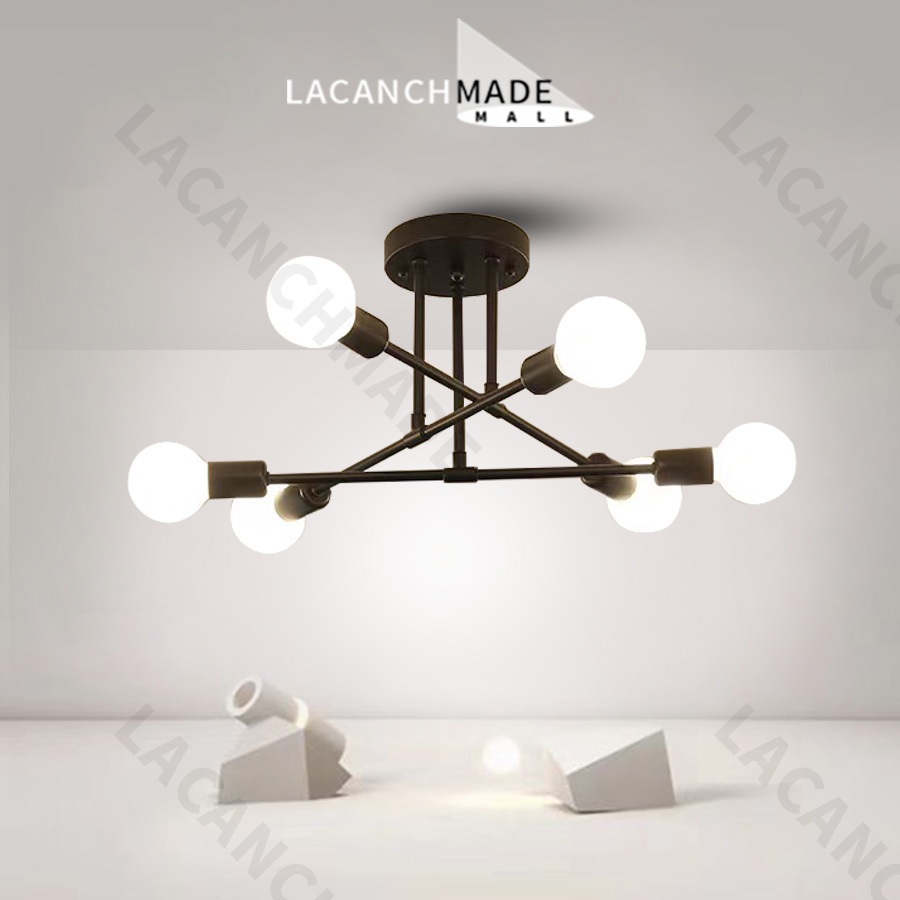 【Free Bulb】Chandelier Ceiling Light 6 Head For Living Room Ceiling ...