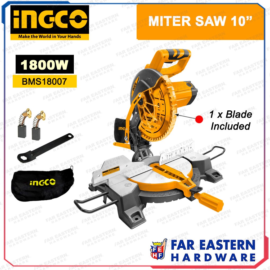 INGCO Miter Saw 10" 1800W BMS18007 INPTCD | Shopee Philippines