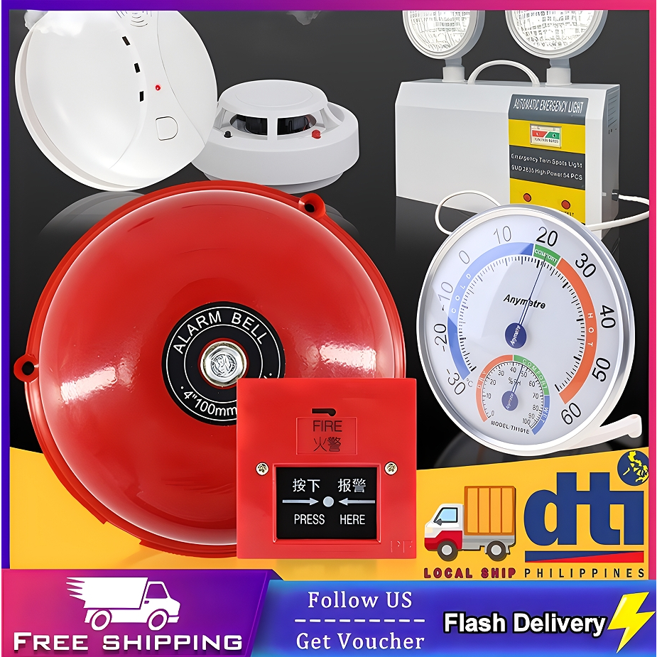 Fire Alarm Bell Manual Switch 4"/6"/8"/10" Home Safe Mall Office Fire ...