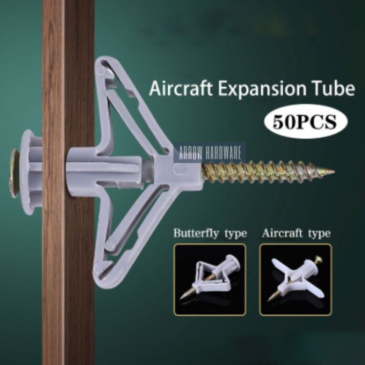 50pcs/set Aircraft/Butterfly Expansion Bolts Gypsum Board Expansion ...