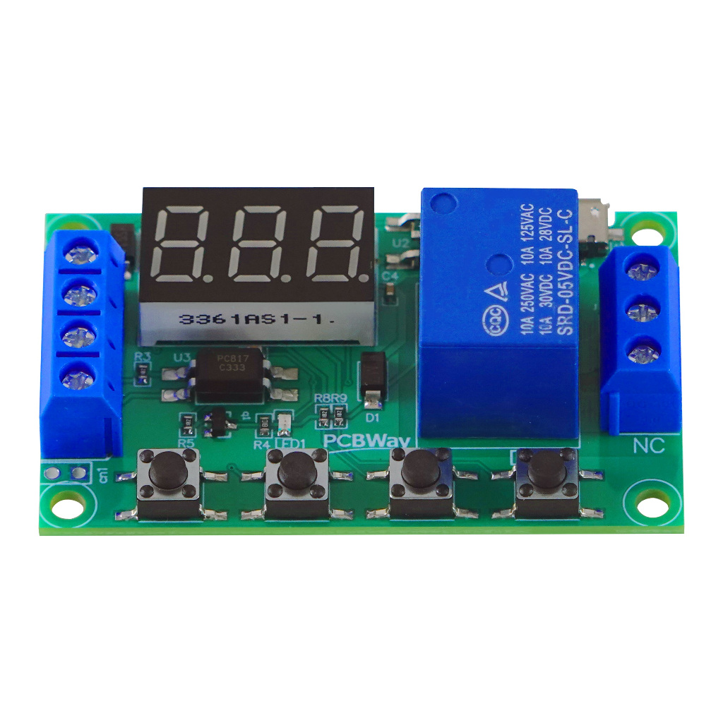 Single-Channel Relay Module w/ Delayed Power-off, Triggered Delay, Cyclical Timing Circuit ...