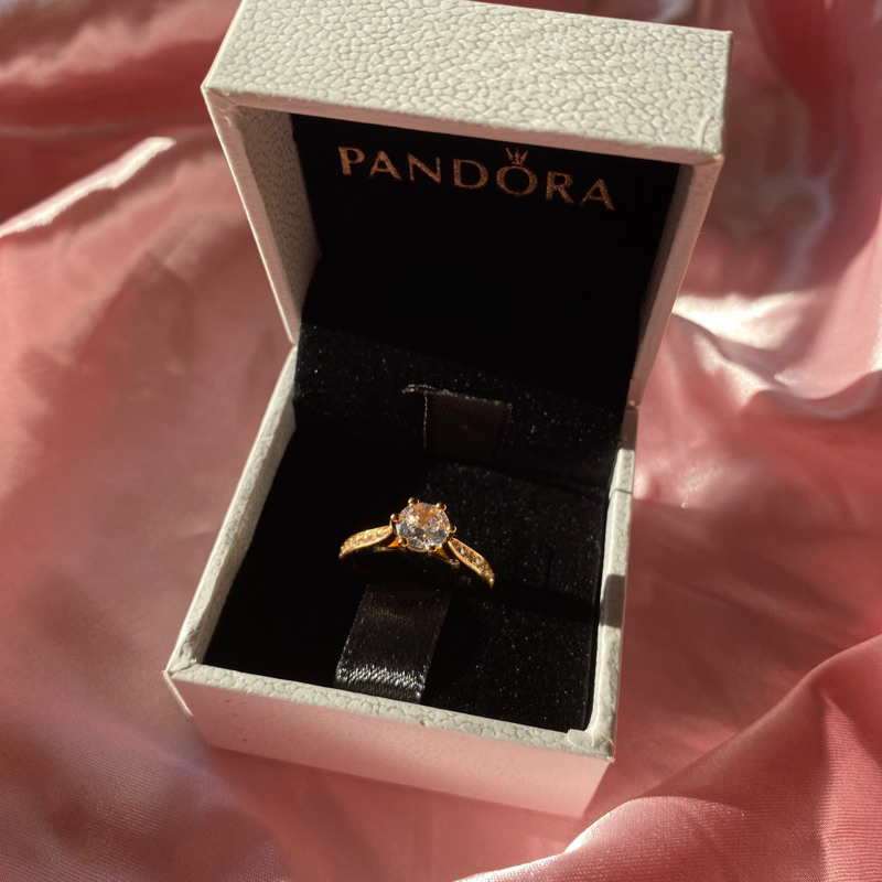 Adjustable Pandora Promise Ring + Handmade flowers in a box (gift for ...