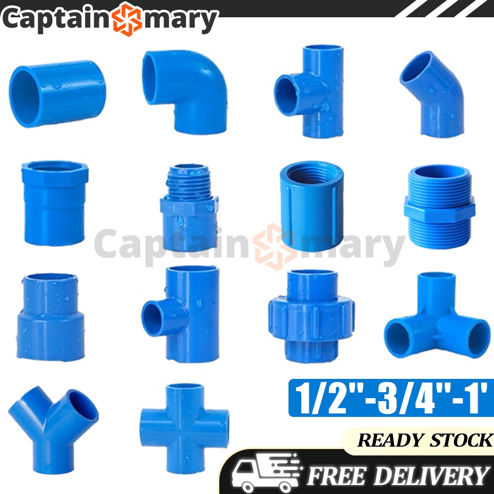 Pvc Blue Water Fittings 1/2" 3/4" 1" Adaptor,Coupling,3way,4way,Nipple ...