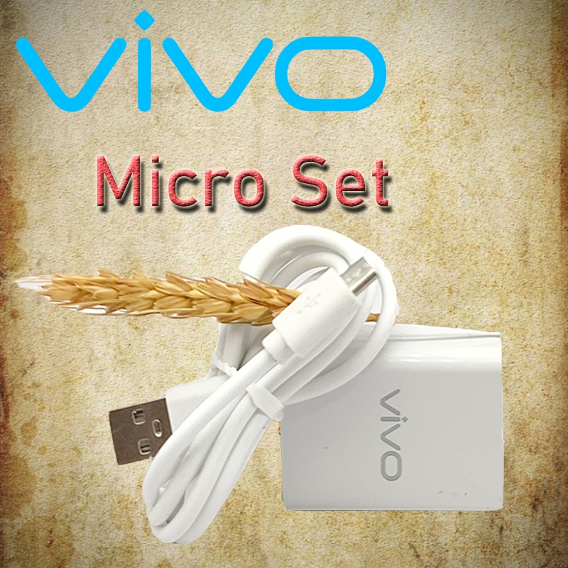 100% Original VIVO Charger 10W Micro USB+Type-C Cable Adapter Set For ...