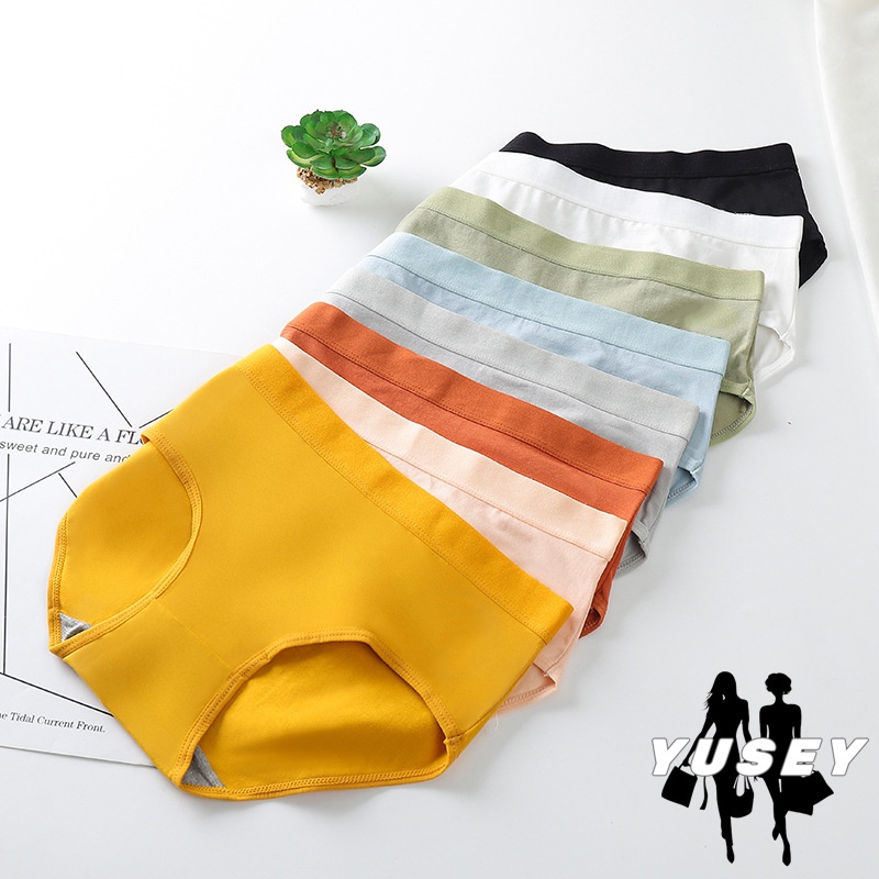 Underwear panties women's macaron seamless cotton spandex lingerie panty briefs solid low waist ...