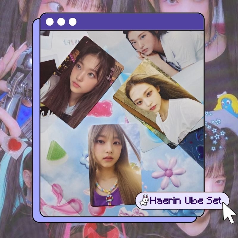 Haerin Ube Set from NewJeans 1st EP Weverse Album Official Photocards ...