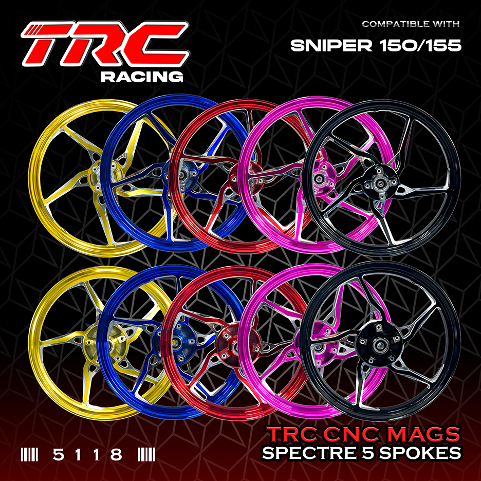 TRC CNC Mags Spectre 5 Spokes (1.6 17F x 1.6 17R) Malaysian Concept ...