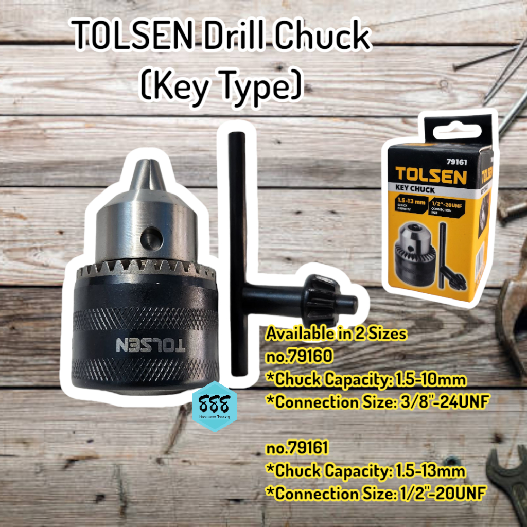 TOLSEN Key Type Drill Chuck | Shopee Philippines